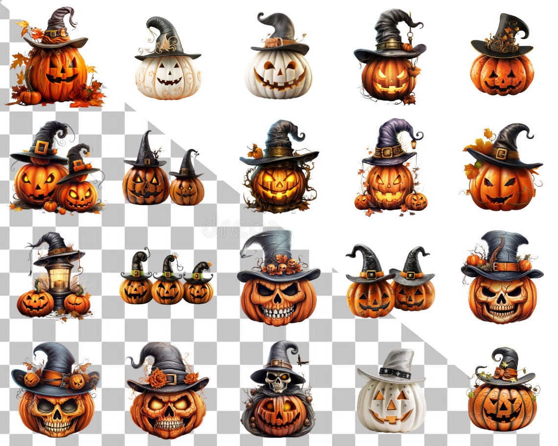 Watercolor Halloween Clipart Bundle, Halloween Mega Pack, Happy ...