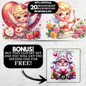Cute Valentine Cupid Clipart, Gift for Valentines, Personalized ...