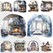 Watercolor Winter Scene Clipart, Christmas Decorations PNG, Clipart for ...