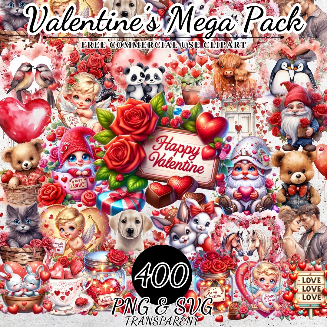 Valentine Sublimation Clipart Bundle, Valentine Bundle Designs ...