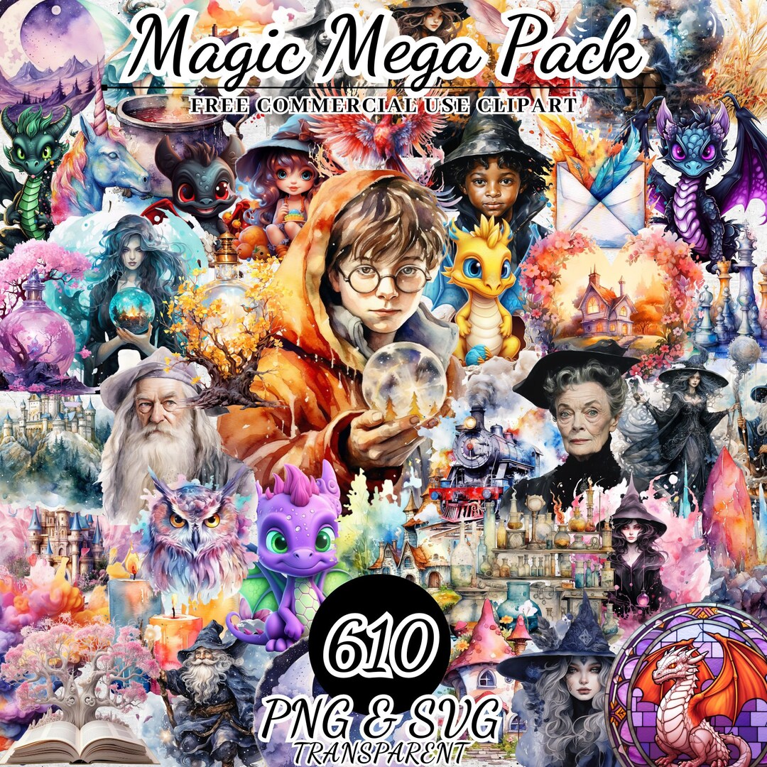 Magic School Clipart Bundle, Magical Clipart PNG SVG, Nursing School ...