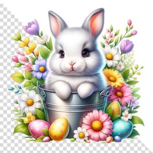 Easter Spring Animals Clipart, Spring Decorations Clipart, Cute Animal ...