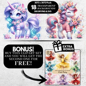 Watercolor Cute Unicorn Clipart, Unicorn Birthday Party Clip Art ...