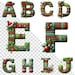 Christmas Knitted Alphabet Clipart Retro Christmas - Etsy