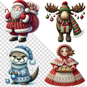 Christmas Character Clipart, Christmas Decorations Clipart, Christmas ...