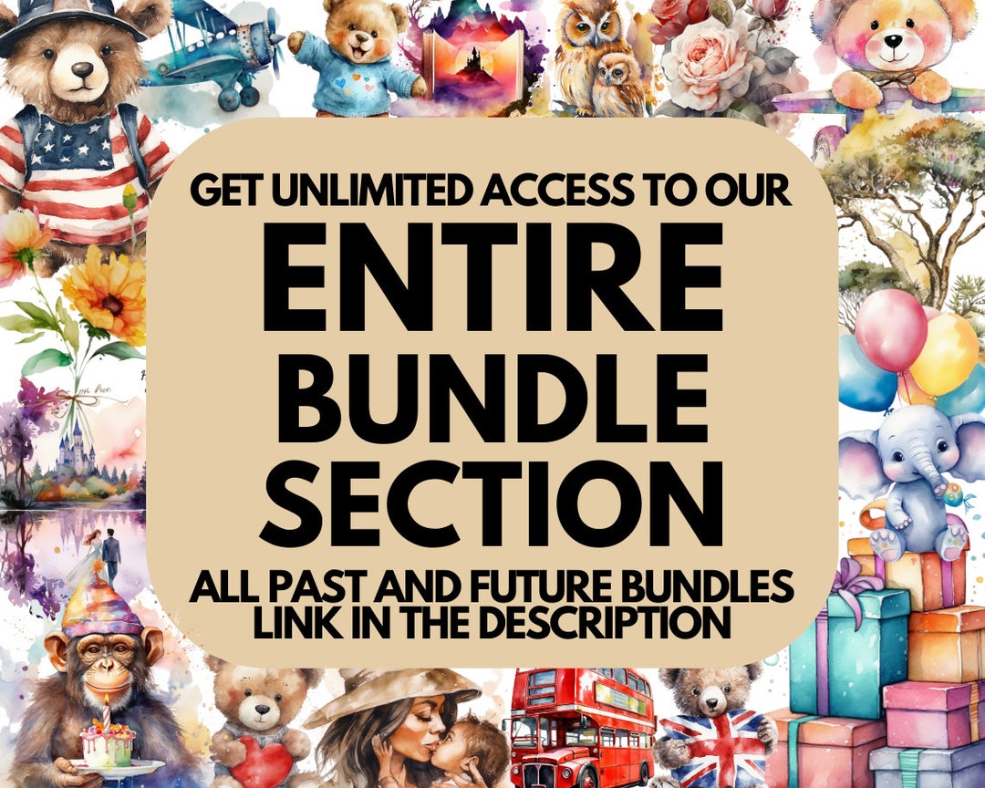 ENTIRE Bundle Section Clipart PNG SVG, All Past and Future Designs ...