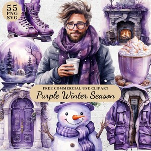 Watercolor Winter Clipart Mega Bundle, Christmas Decorations Clipart ...