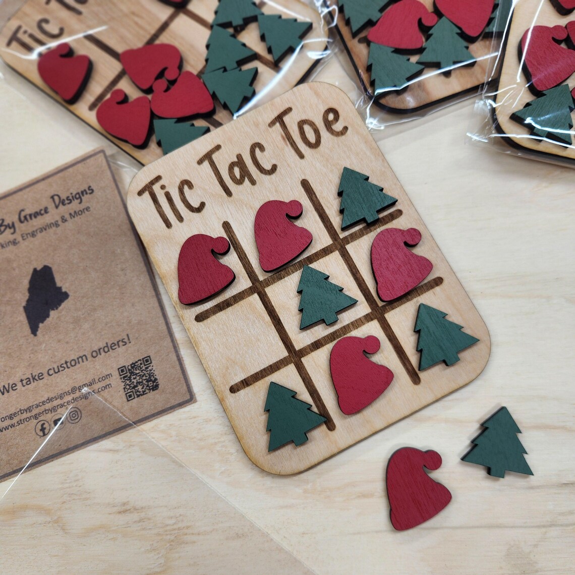 Christmas Tic Tac Toe ~ Kid's Game - Etsy