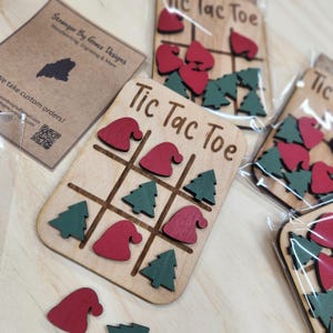 Christmas Tic Tac Toe ~ Kid's Game - Etsy