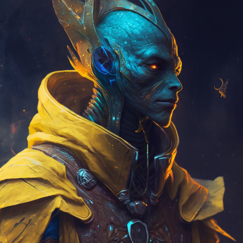 Custom Sci-fi Character Portrait, Sci-fi Character Commission ...