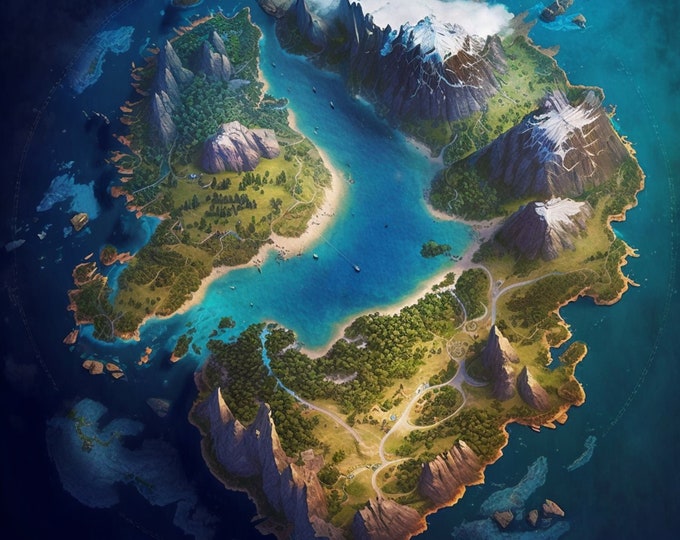 Custom Fantasy Map Commission for Writers, D&D, Dms, and More - Etsy