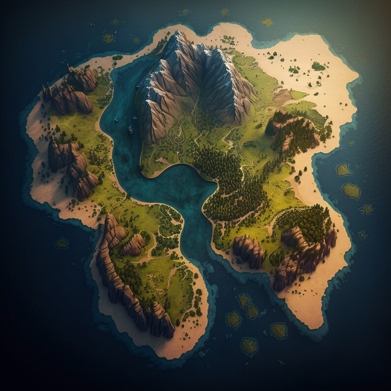 Custom Fantasy Map Commission Dungeons and Dragons Map - Etsy