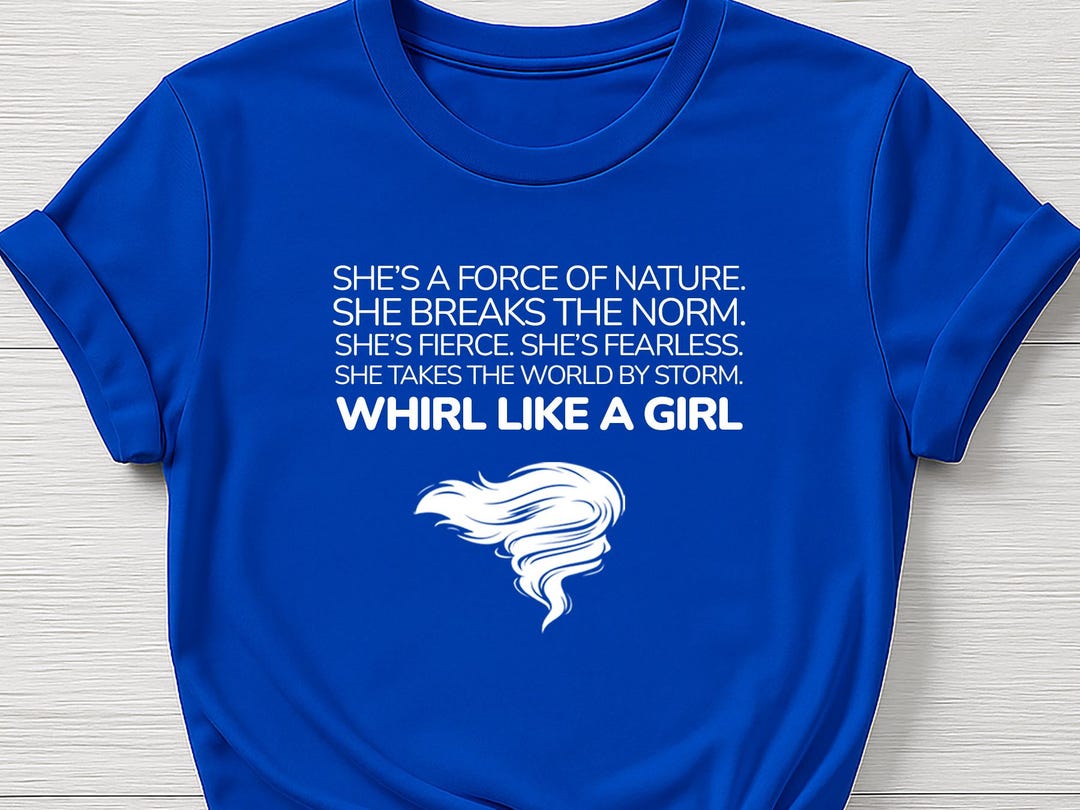 Girl Power T-shirt - Whirl Like A Girl Royal Blue Youth T-shirt | Girls ...