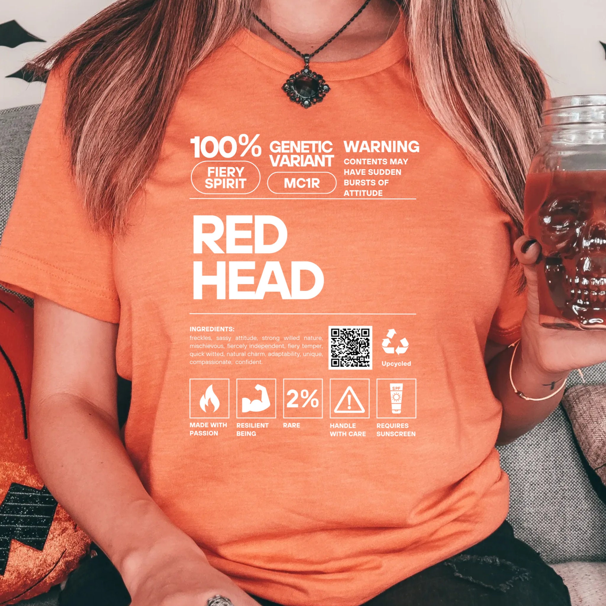 Redhead Label Graphic T-shirt, Redhead Pride, Red Head Gift Ideas ...