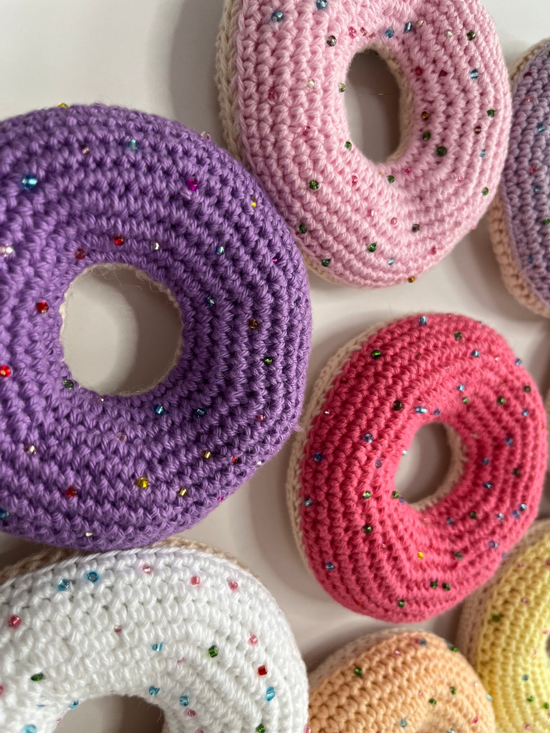 Donut Refrigerator Magnet / Crocheted Donut Magnet for Refrigerator ...