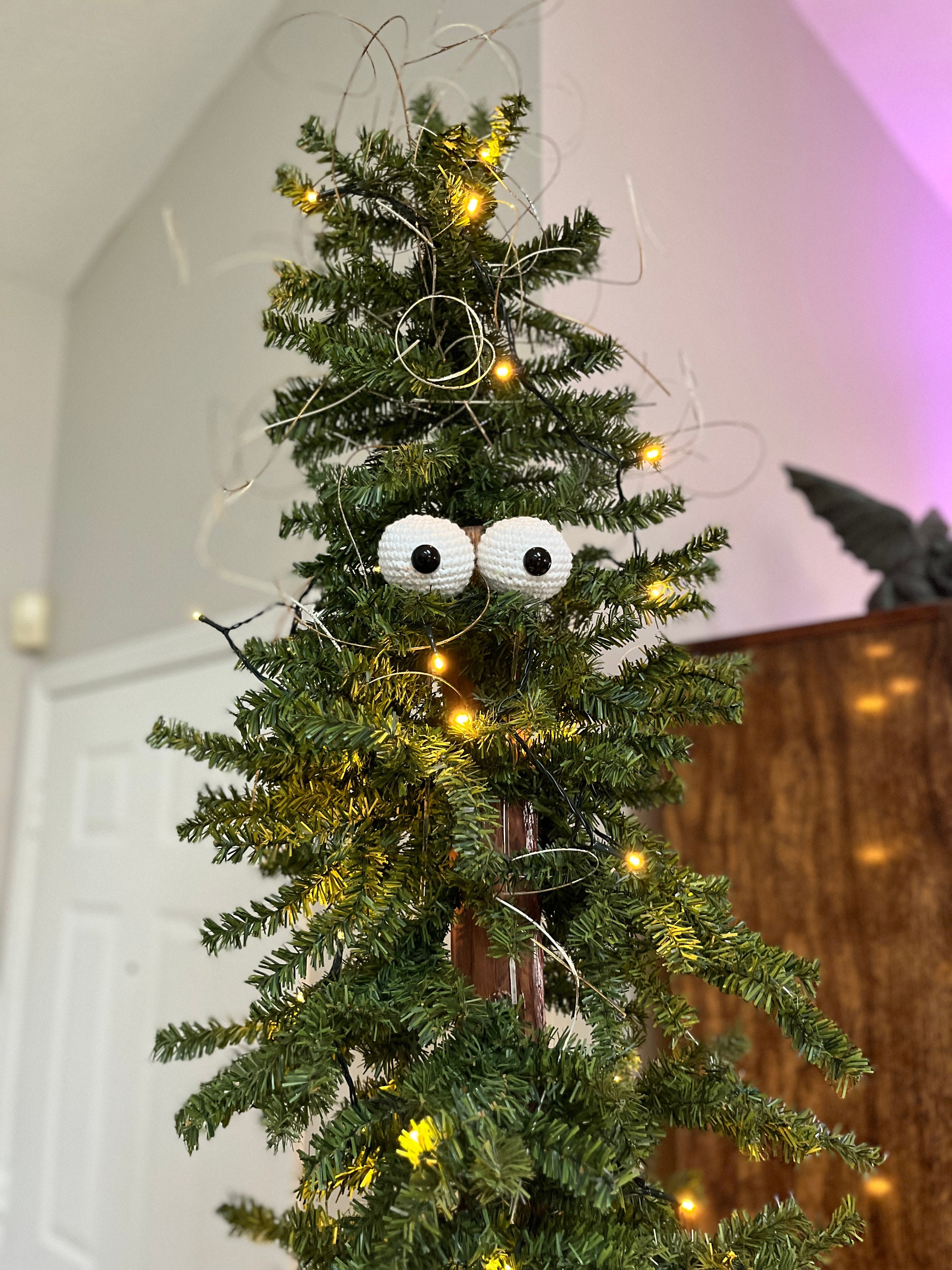 Funny Christmas Tree Ornament: Hand Crocheted Cotton Eyeballs - Etsy