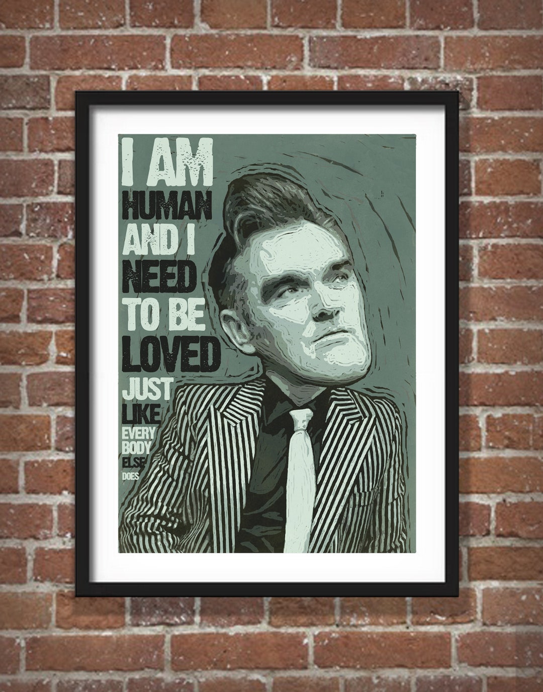 Morrissey Portrait the Smiths Poster Wall Art Home Decor Illustration ...