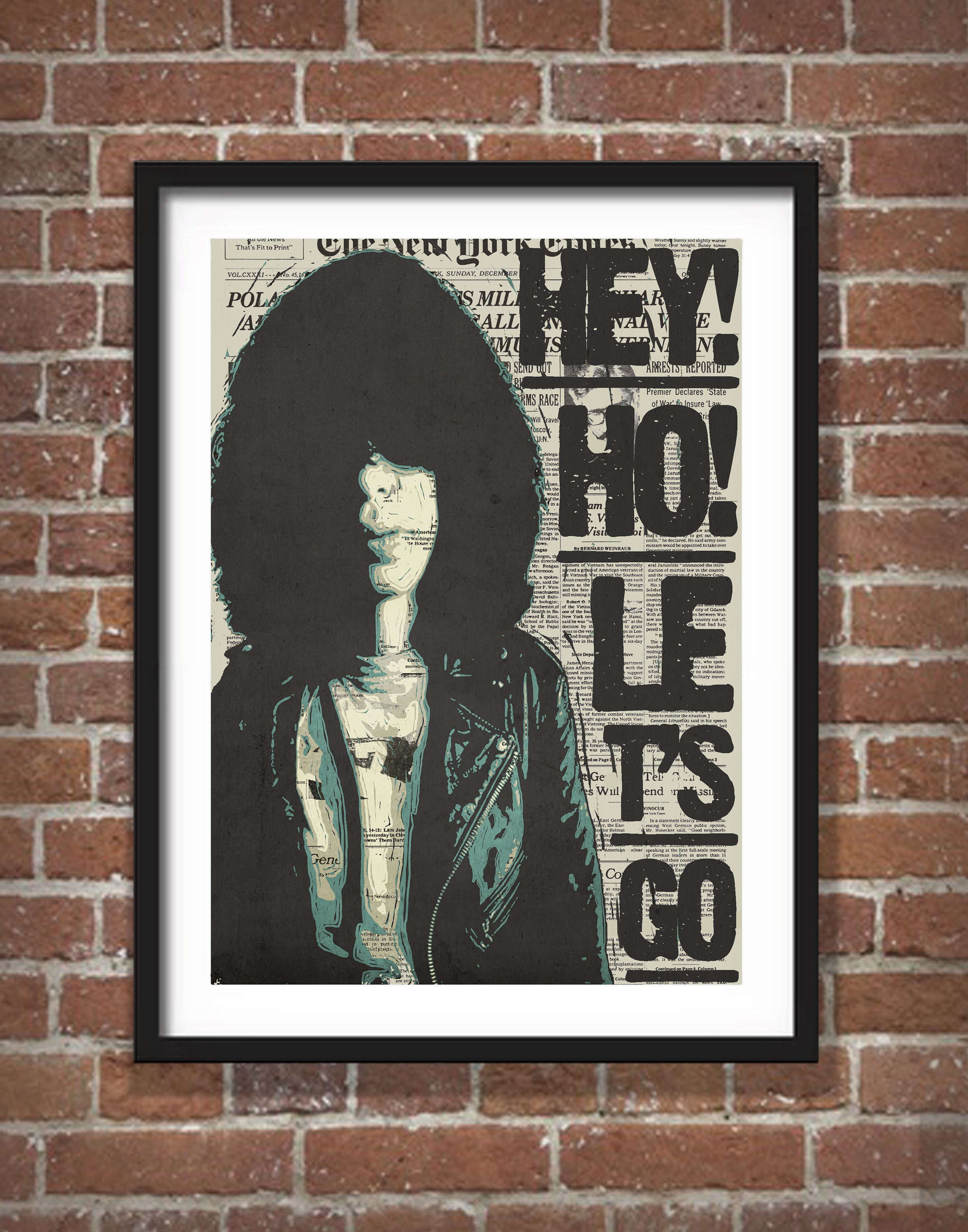 Joey Ramone Portrait the Ramones Poster Wall Art Home Decor ...