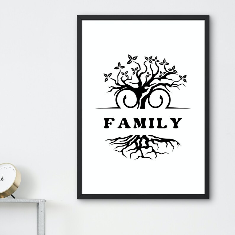 FAMILY TREE SVG Tree of Life Cricut Tree Split Monogram Svg - Etsy