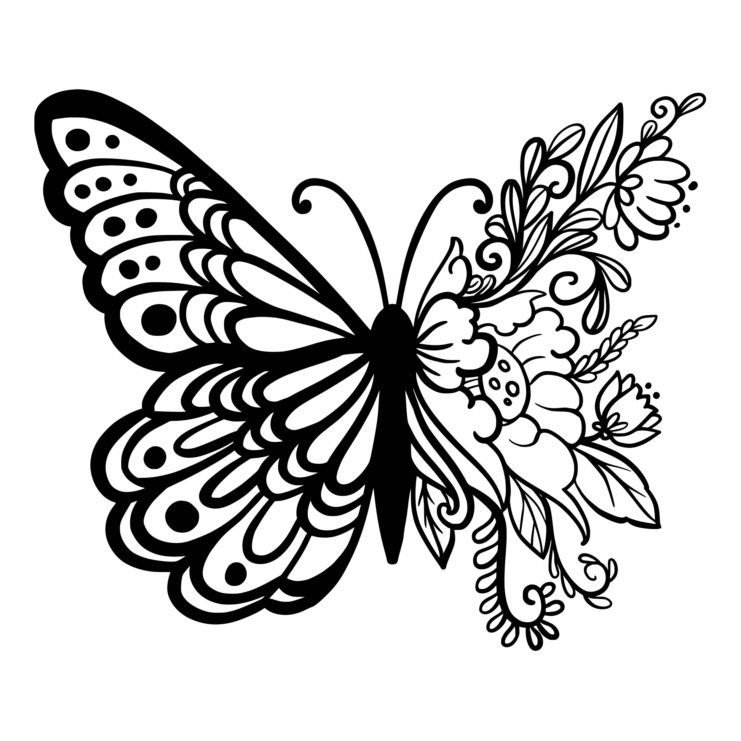 40 Floral Butterfly SVG Bundle Butterfly Flower Butterfly SVG - Etsy Canada