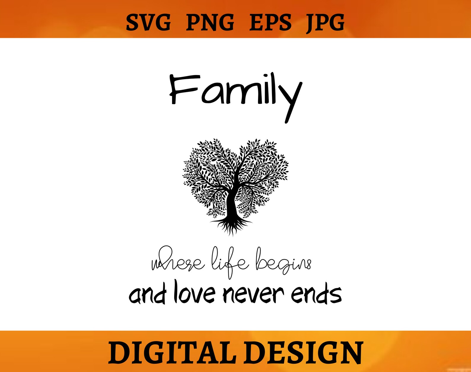 Family Tree Heart SVG Tree of Life CRICUT Tree Roots Monogram - Etsy