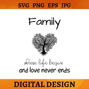 Family Tree Heart SVG Tree of Life CRICUT Tree Roots Monogram SVG ...