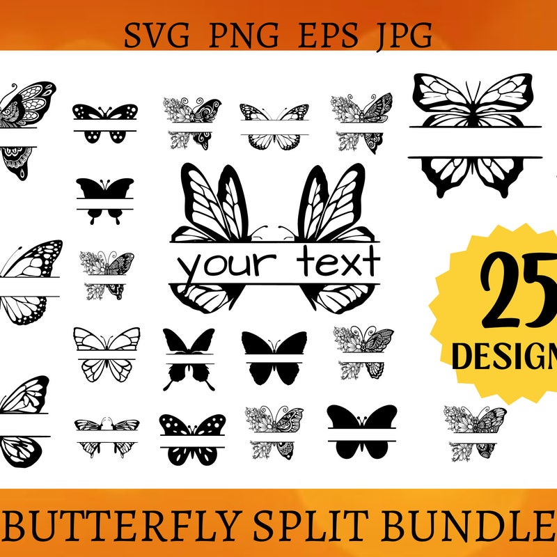 Split Butterfly Art - Etsy