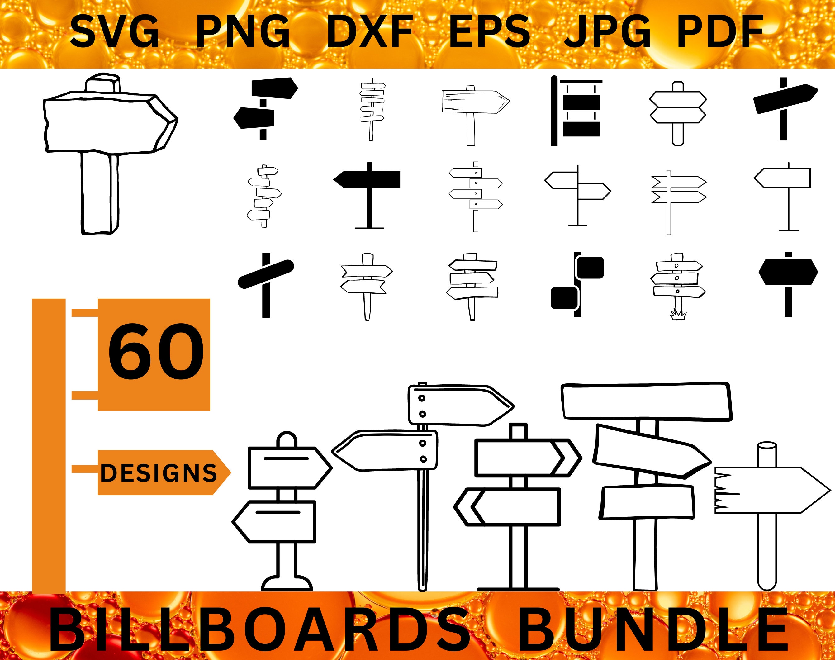 60 SIGNPOST SVG BUNDLE Wooden Arrow Cricut Road Sign Cut Files - Etsy UK