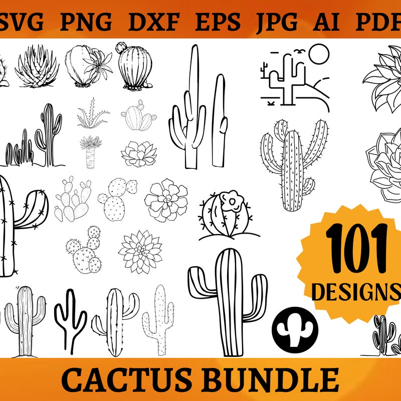 Cactus Svg - Etsy