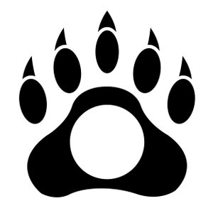 3 BEAR FOOTPRINTS SVG Monster Claw Cricut Bear Paw Frame Svg Wildlife ...