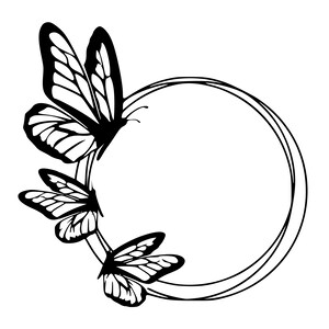 10 BUTTERFLY FRAME SVG Bundle Butterfly Border Svg Files Butterfly ...