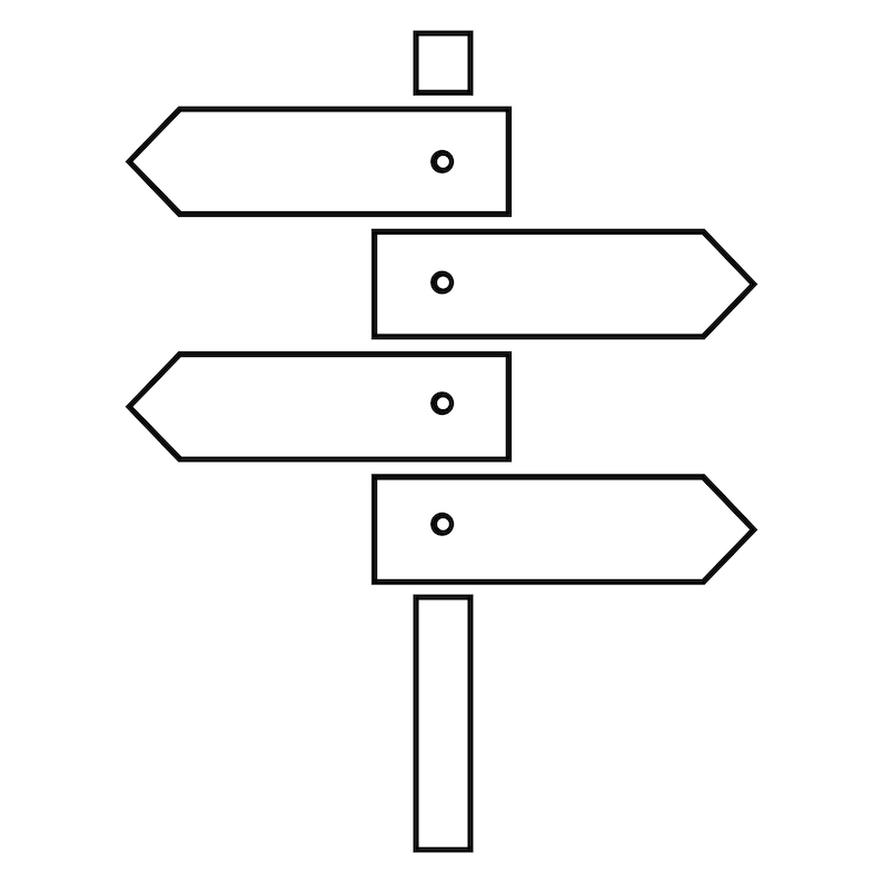 60 SIGNPOST SVG BUNDLE Wooden Arrow Cricut Road Sign Cut Files Road ...