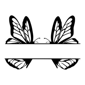 25 BUTTERFLY SPLIT Svg Bundle Floral Butterfly Frame CRICUT Butterfly ...
