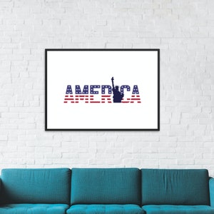 AMERICA Sign SVG American Flag Design Clipart USA Flag Cricut Digital ...