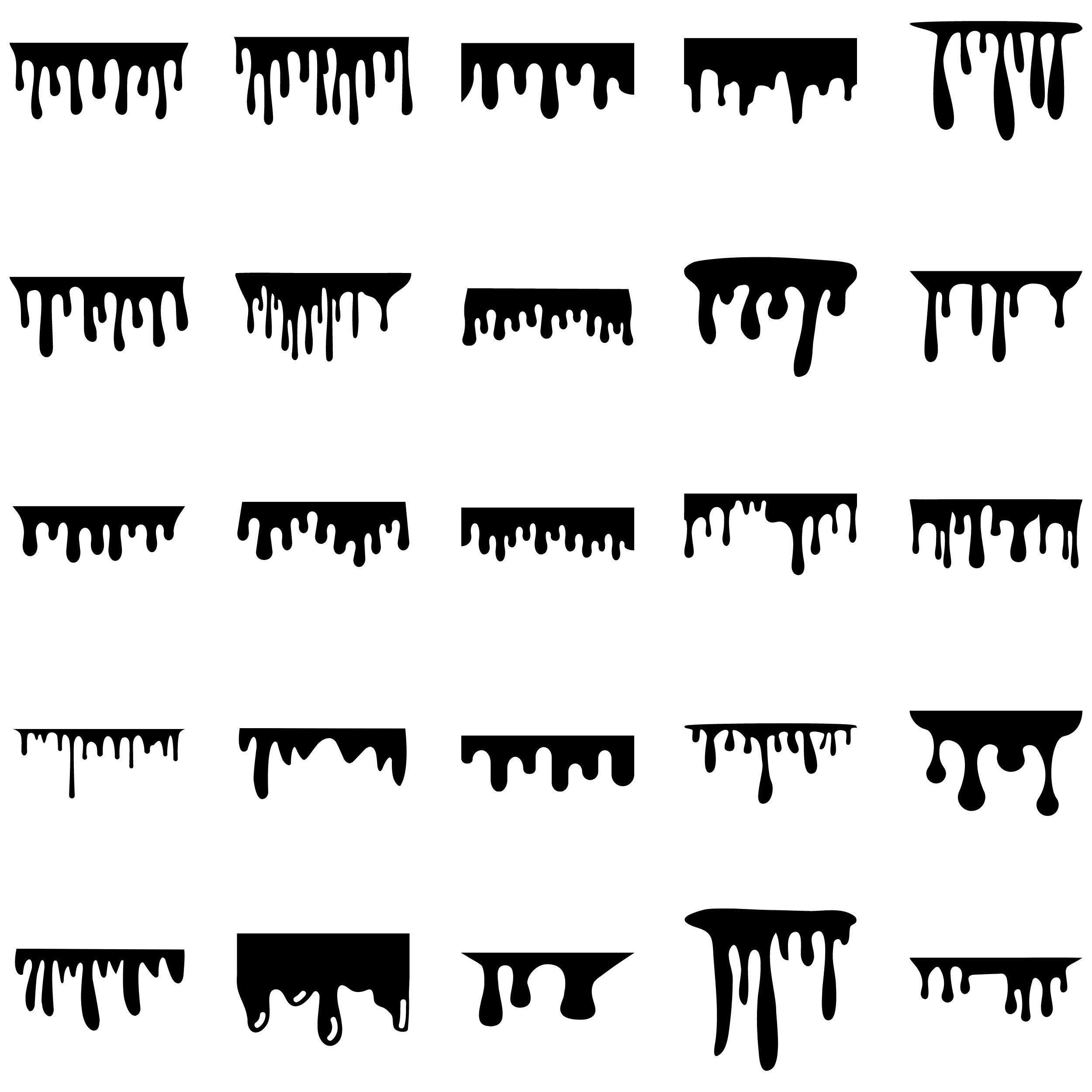 200 DRIPPING BORDERS SVG Bundle Melting Cricut Dripping Paint - Etsy