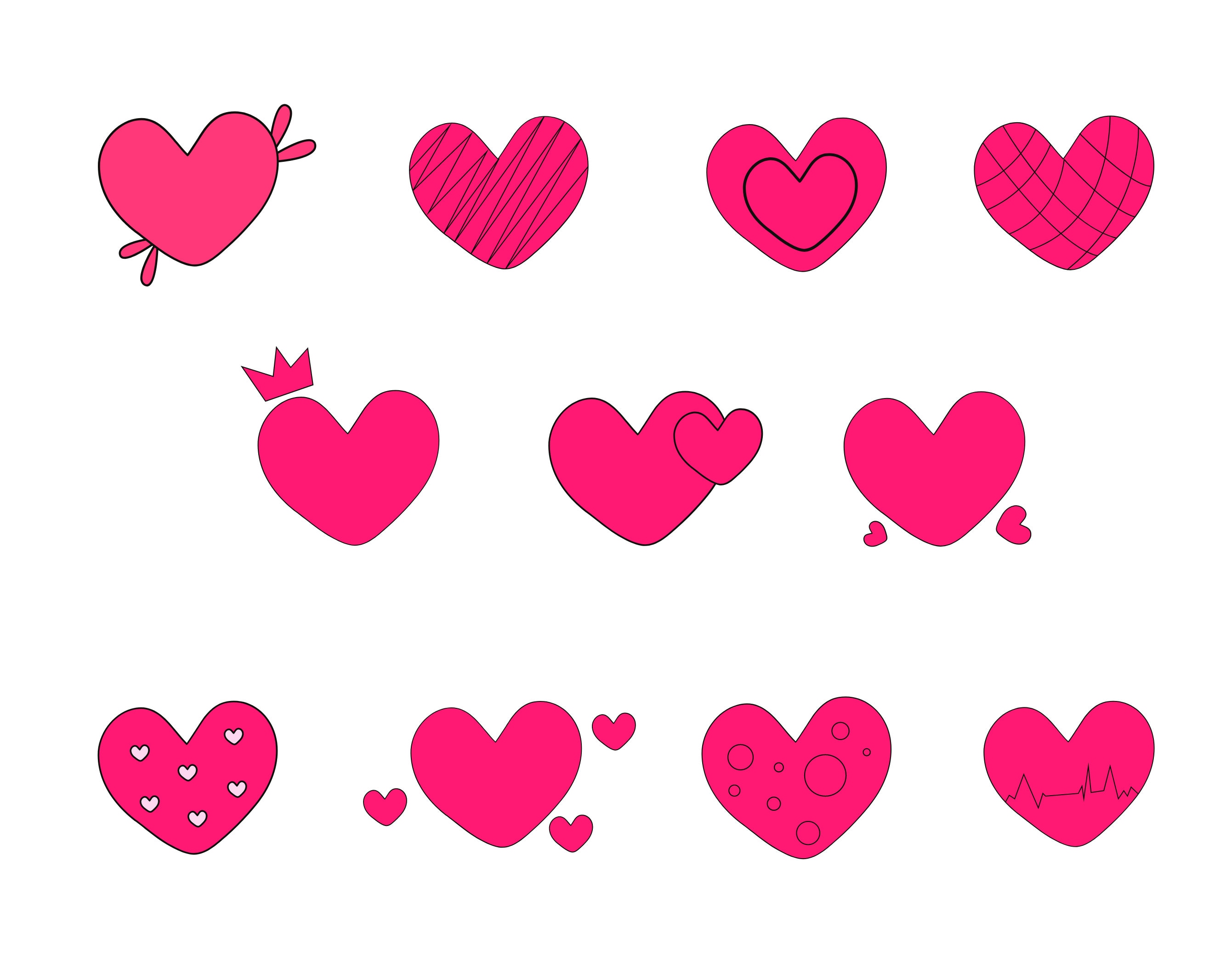 CORAZÓN SVG PAQUETE Corazón Arte Svg Amor Diseño Png Día de - Etsy México