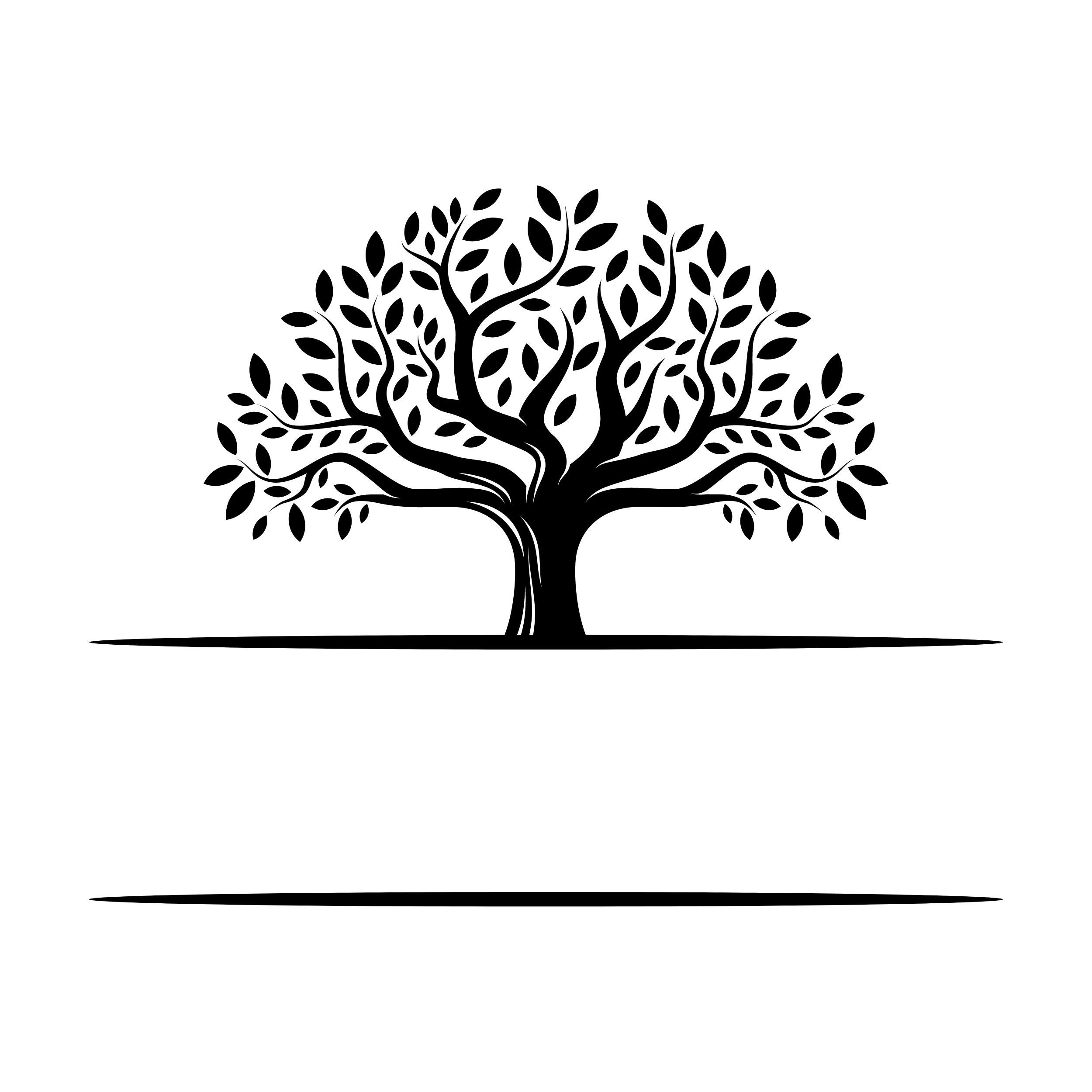 FAMILY TREE SVG Tree of Life Cricut Tree Split Monogram Svg - Etsy UK