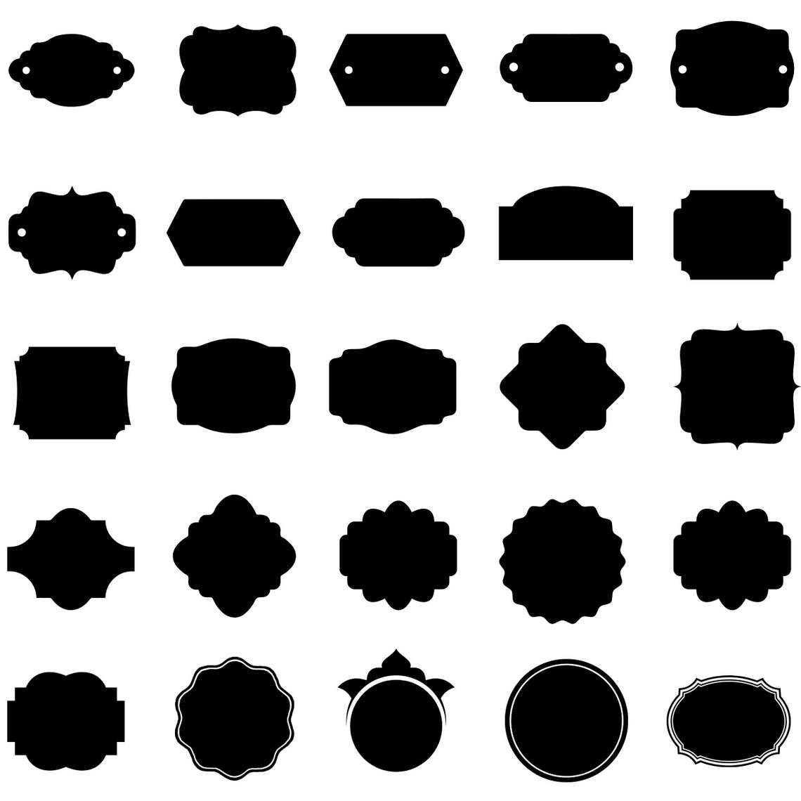 110 TEXT BOX Svg Label CRICUT Tag Clipart Shapes Svg Frames Png Label ...