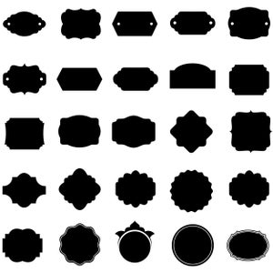 110 TEXT BOX Svg Label CRICUT Tag Clipart Shapes Svg Frames Png Label ...