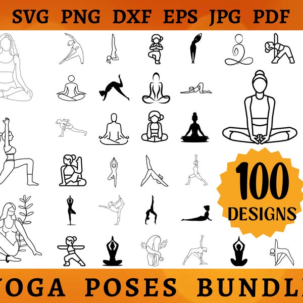 Yoga 100 Poses - Etsy