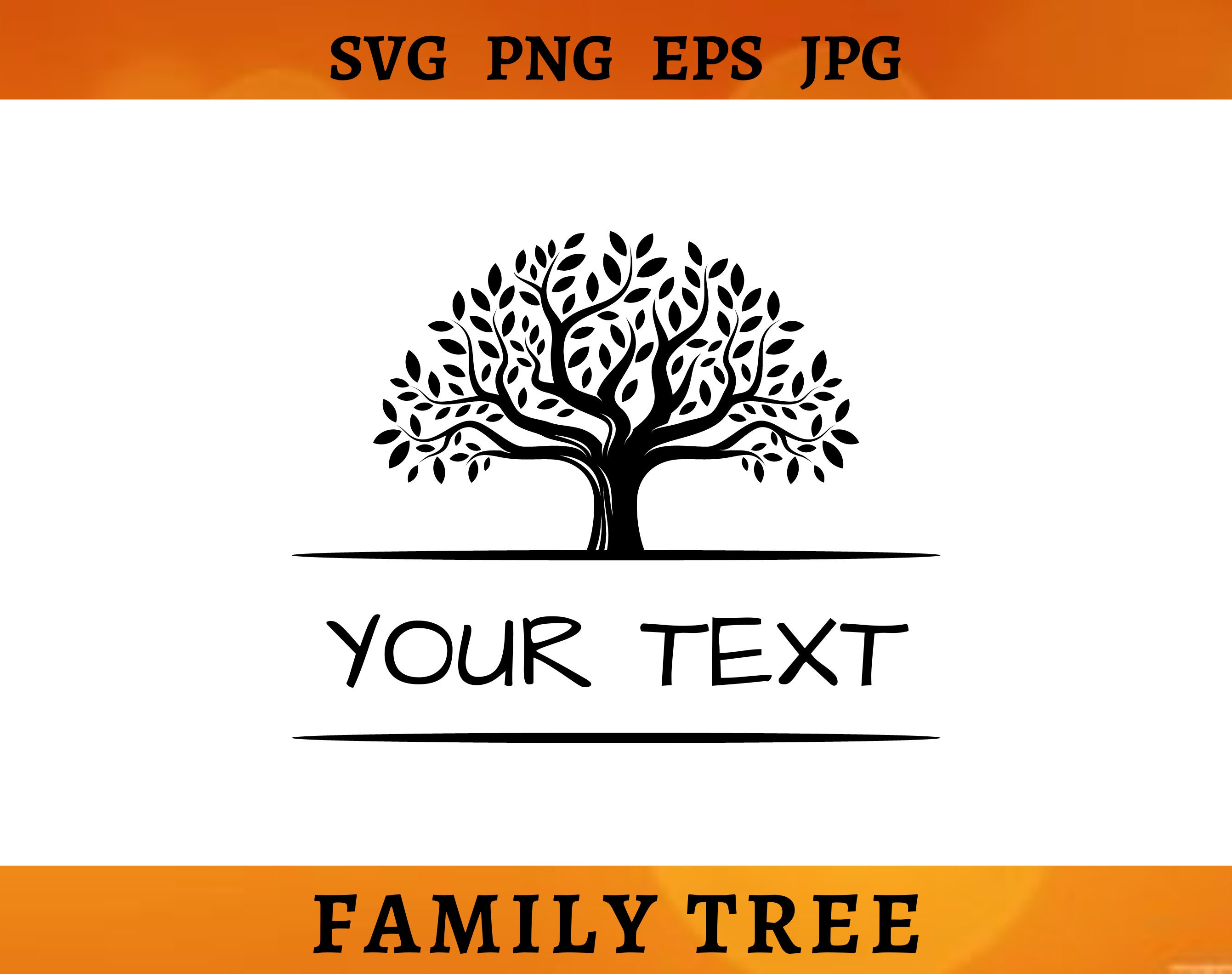 FAMILY TREE SVG Tree of Life Cricut Tree Split Monogram Svg - Etsy UK