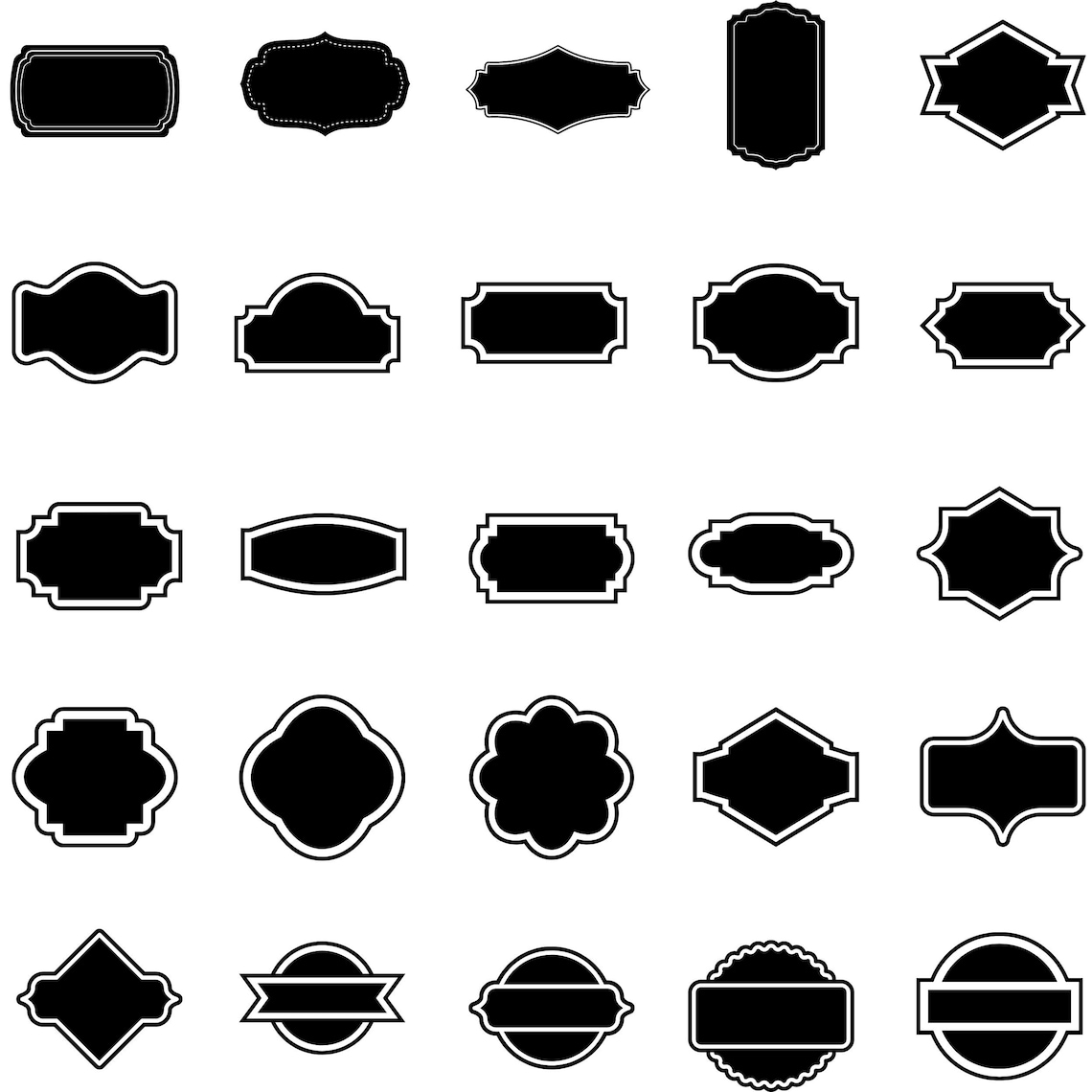 110 TEXT BOX Svg Label CRICUT Tag Clipart Shapes Svg Frames Png Label ...