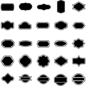 110 TEXT BOX Svg Label CRICUT Tag Clipart Shapes Svg Frames Png Label ...