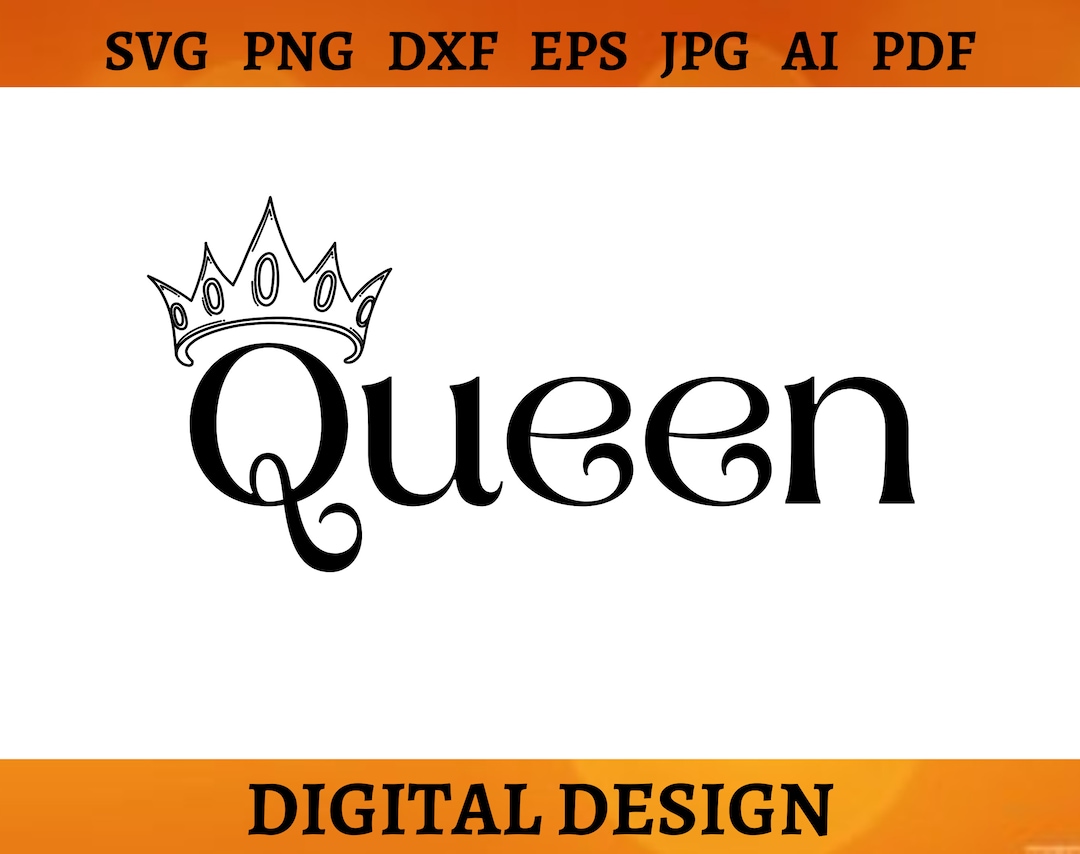 QUEEN CROWN SVG Queen Svg Crown Png Transparent Background for T-shirt ...