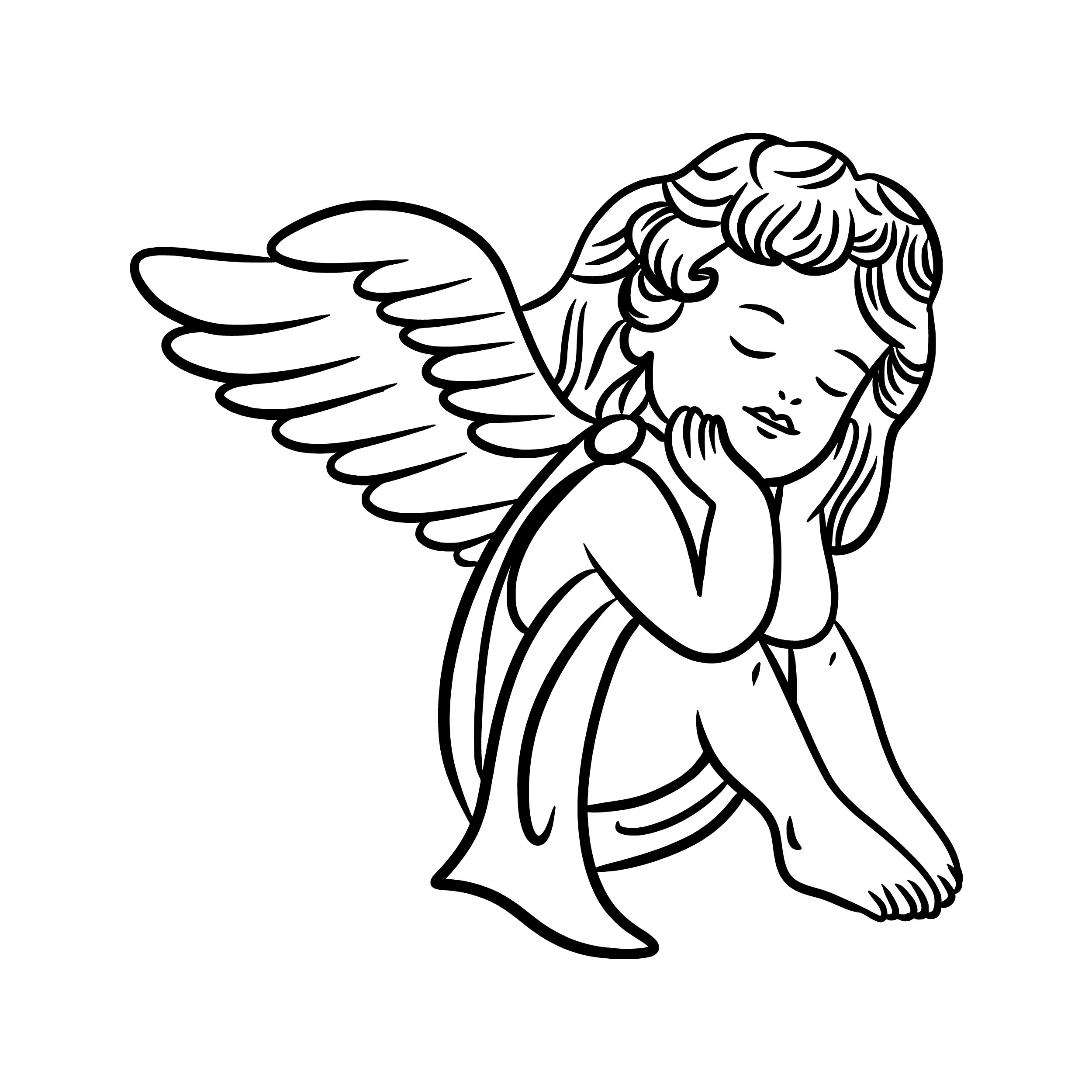 Angel SVG File Cute Angel CRICUT Angel Wings PNG Heaven Vector - Etsy