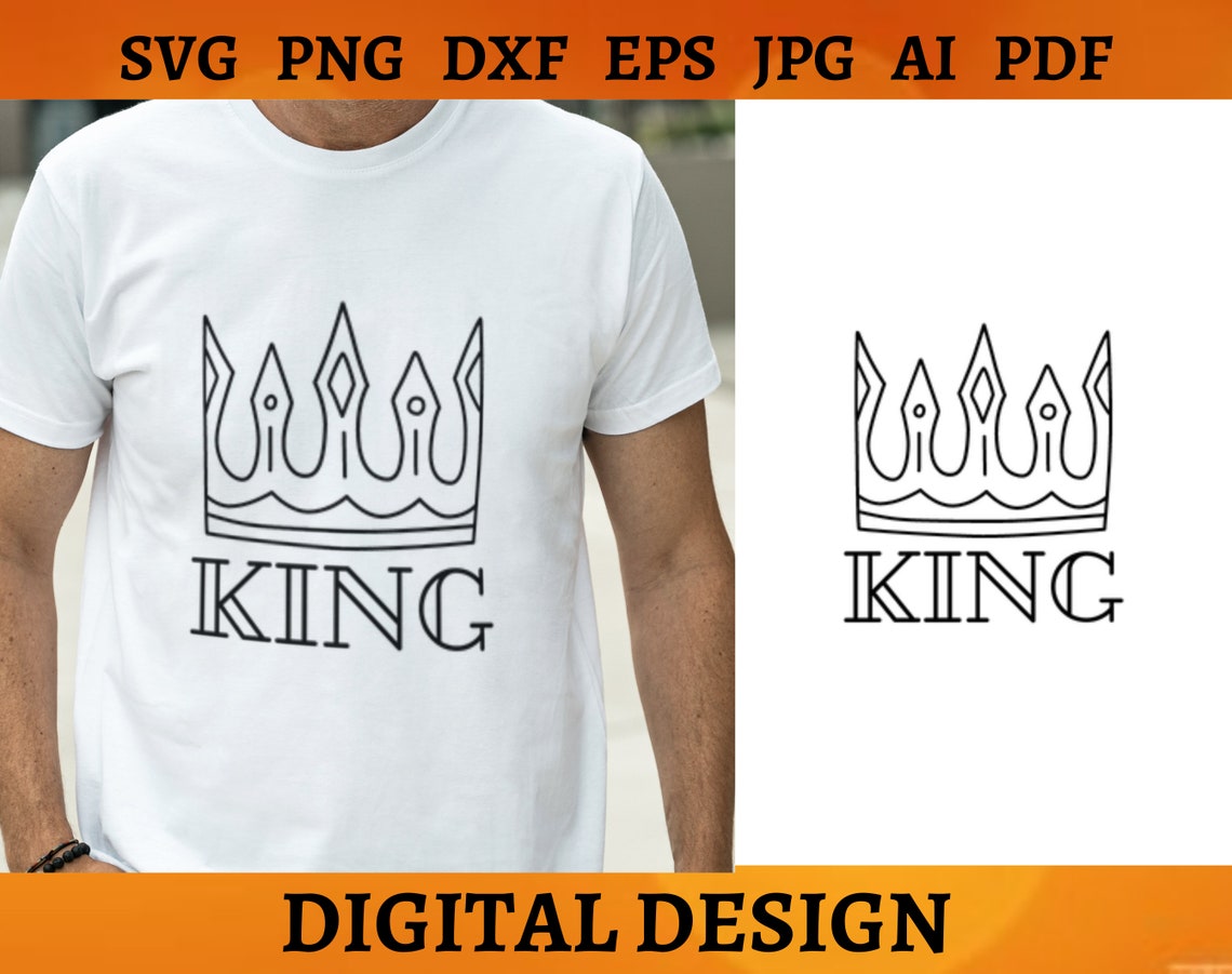 KING SVG King Crown Transparent Background for Shirt Cup - Etsy