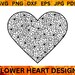 FLOWER HEART Svg Floral Frame Png Botanical Heart Border Svg Love ...
