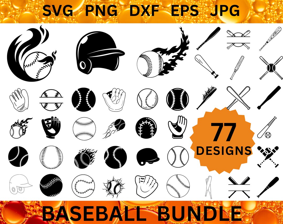 77 BASEBALL SVG Baseball Helmet Cricut Baseball Bat Vector Baseball ...