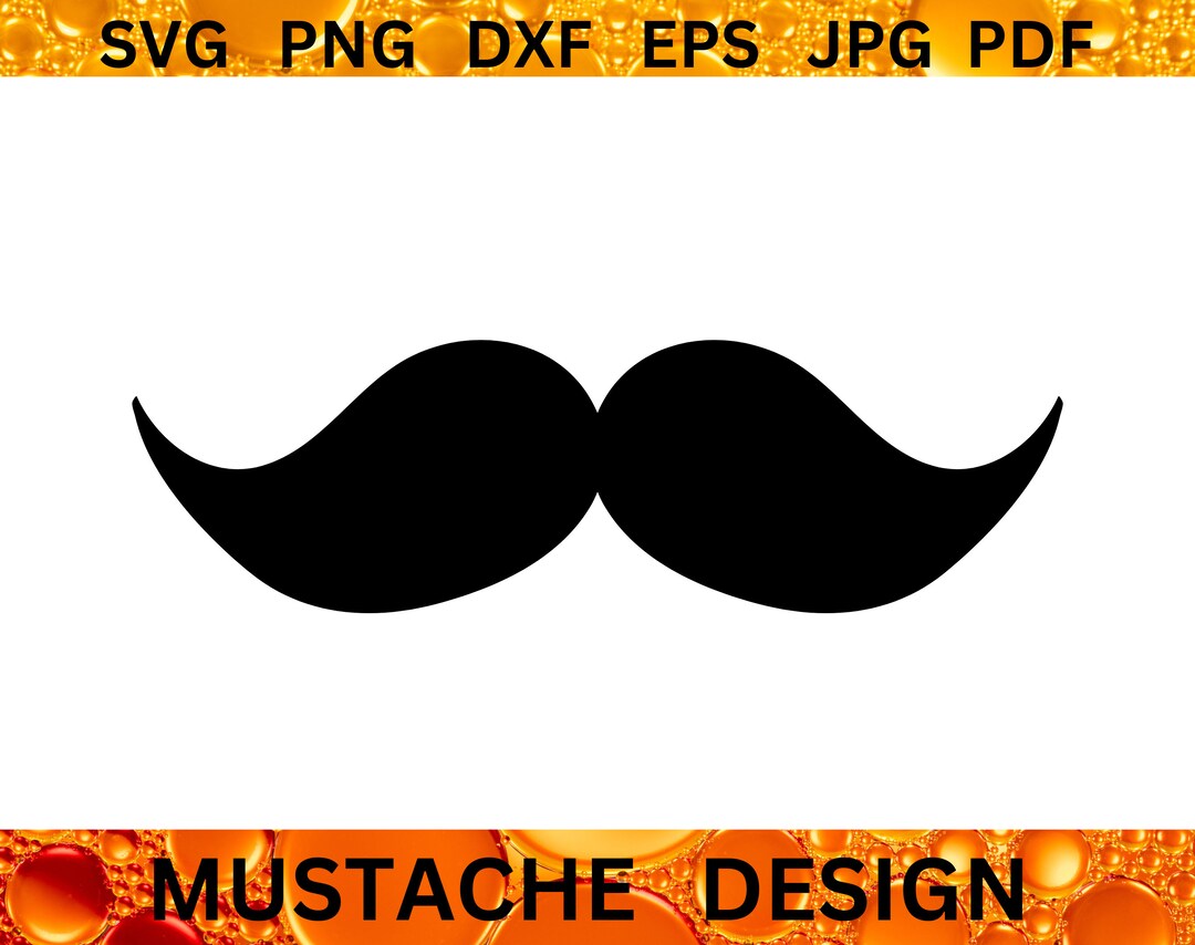 MUSTACHE SVG File Barber CRICUT Father's Day Cut Files Moustache Funny ...