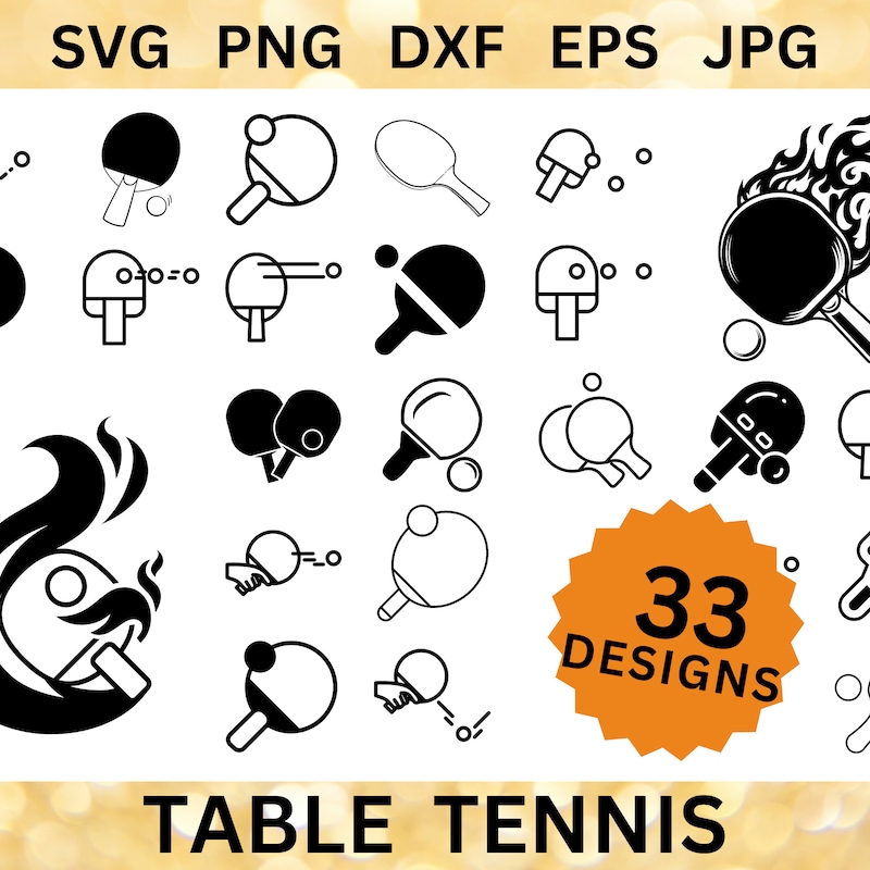 Table Tennis Bat Vector - Etsy UK